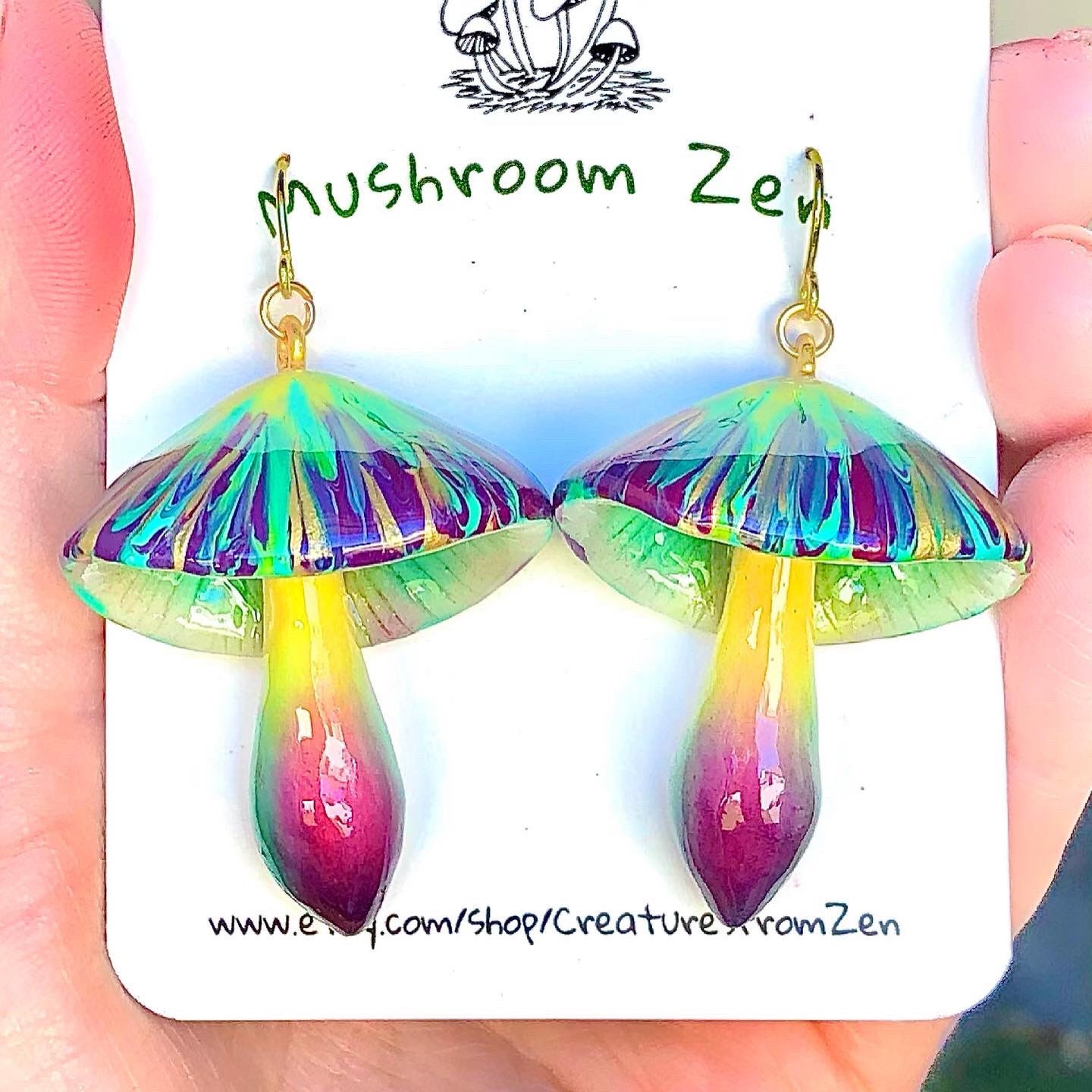 Glow in the Dark Magical Vibe Earrings. 14k Gold Plated | Etsy