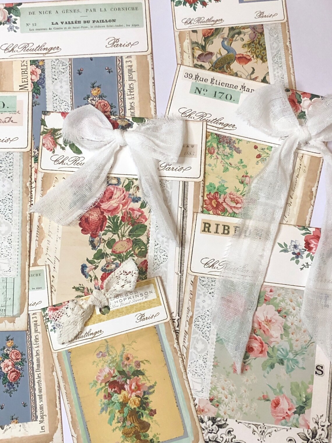 Pretty Sample Tags/journal Cards...vintage Digital Junk Journal Kit ...