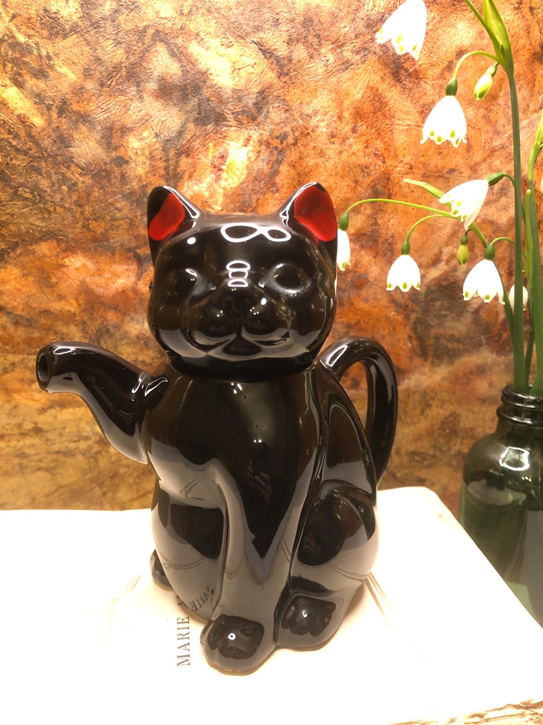 Adorable Vintage Black Cat Tea Pot, Collectable, Novelty Tea Pot, Cat ...