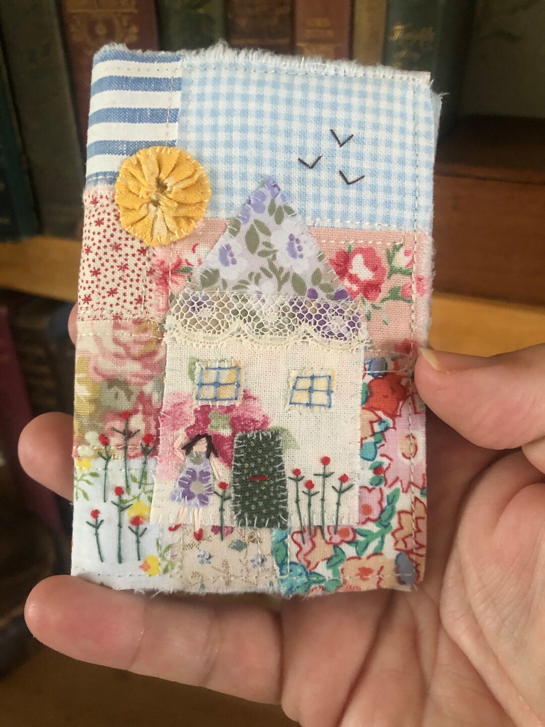 Handmade Needle Book/case, Tiny House, Slow Stitched, Pin Cushion ...