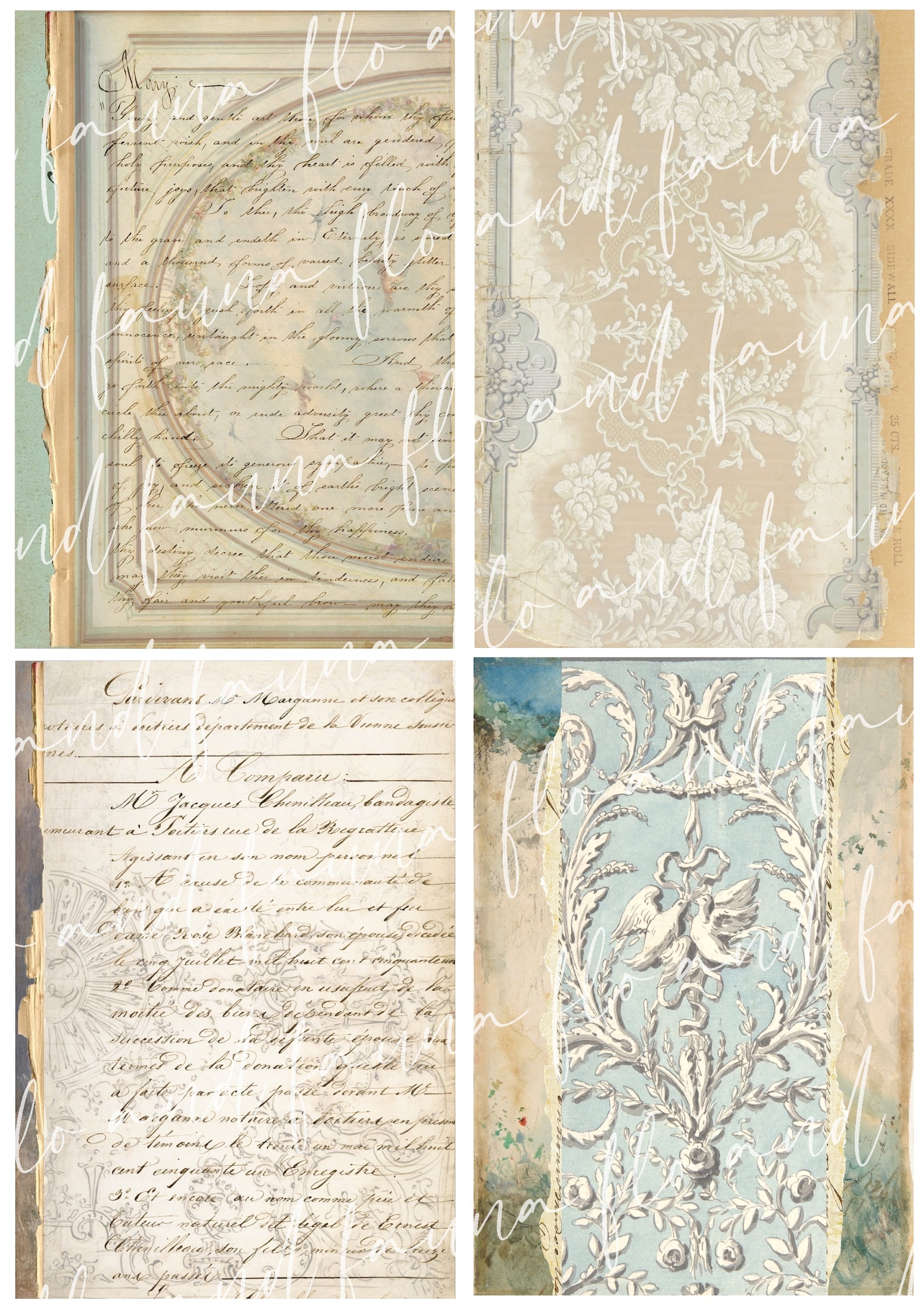 Angels Tag Book...vintage Digital Junk Journal Kit, Printable Papers ...