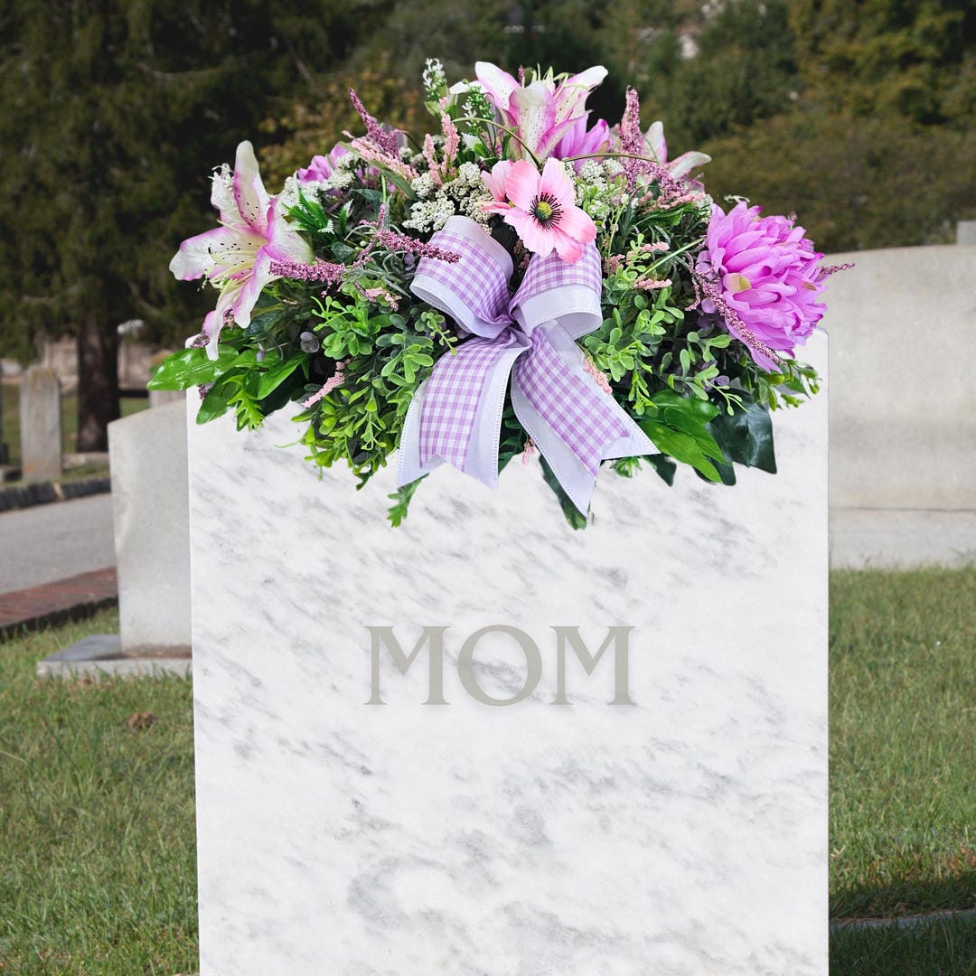 Cemetery Flower Arrangement, Easter Grave Saddle, Memorial Flowers ...