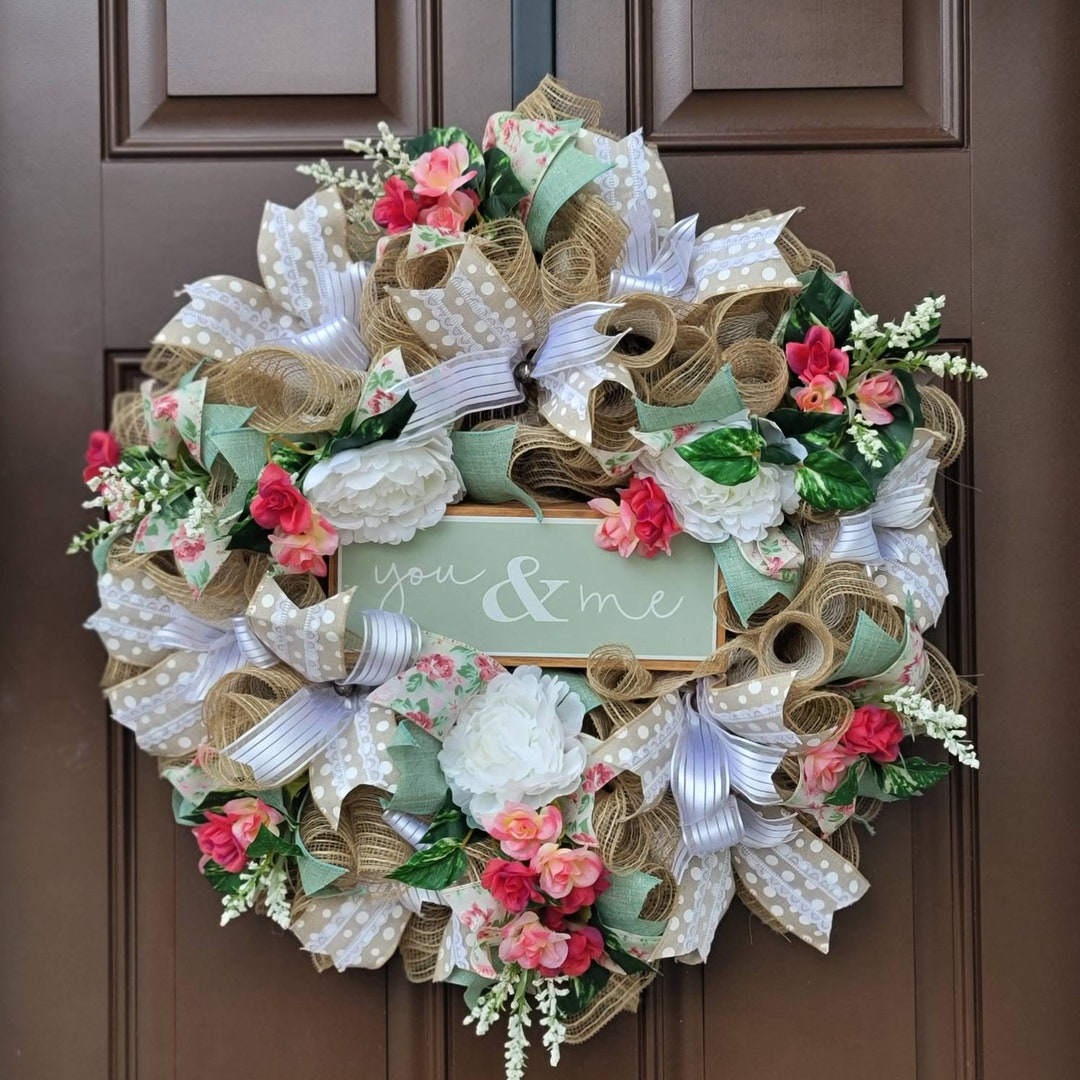 Rustic Wedding Wreath, Country Wedding Wreath, Wedding Gift, Wedding ...