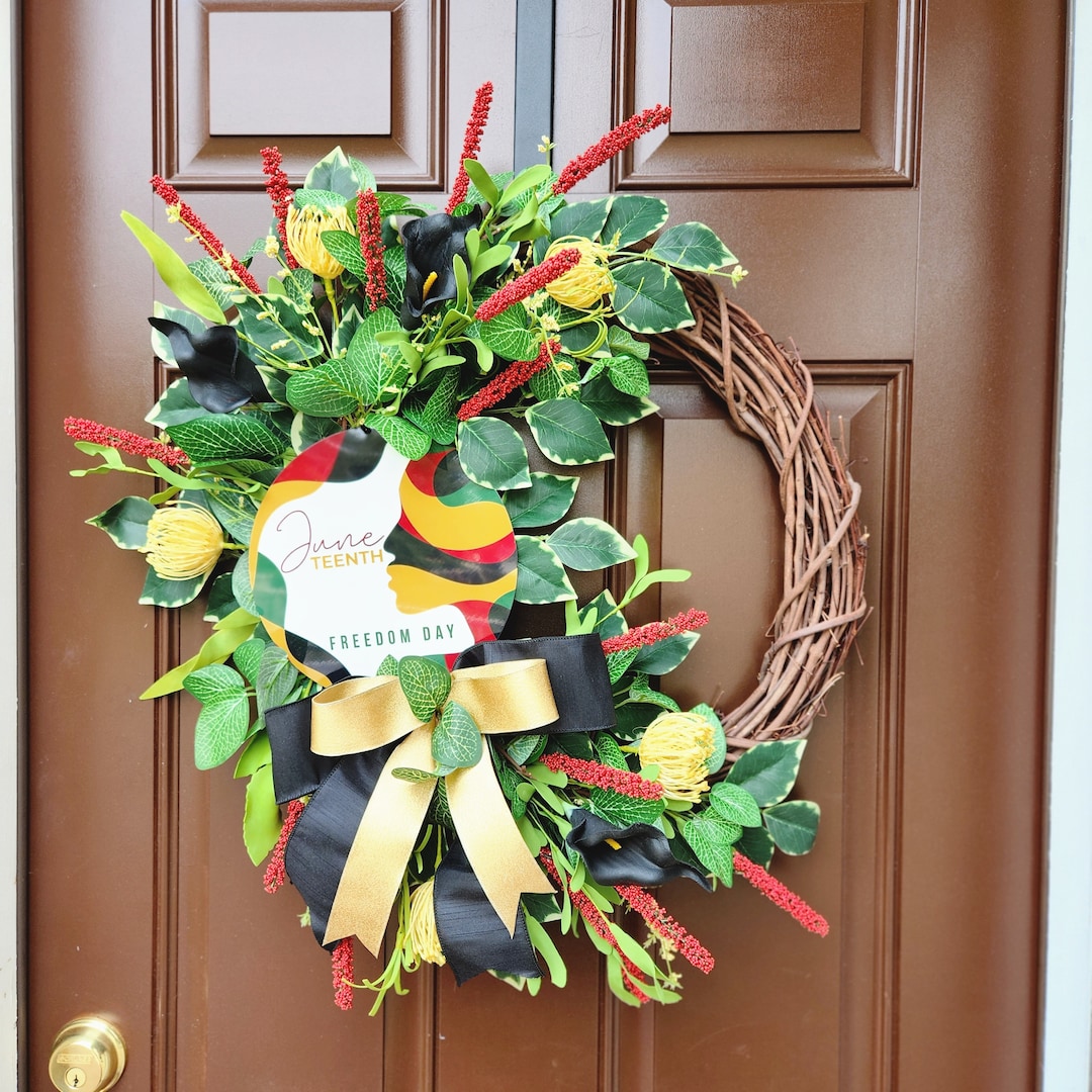 Juneteenth Wreath, Freedom Day Decoration, Emancipation Day Wreath ...