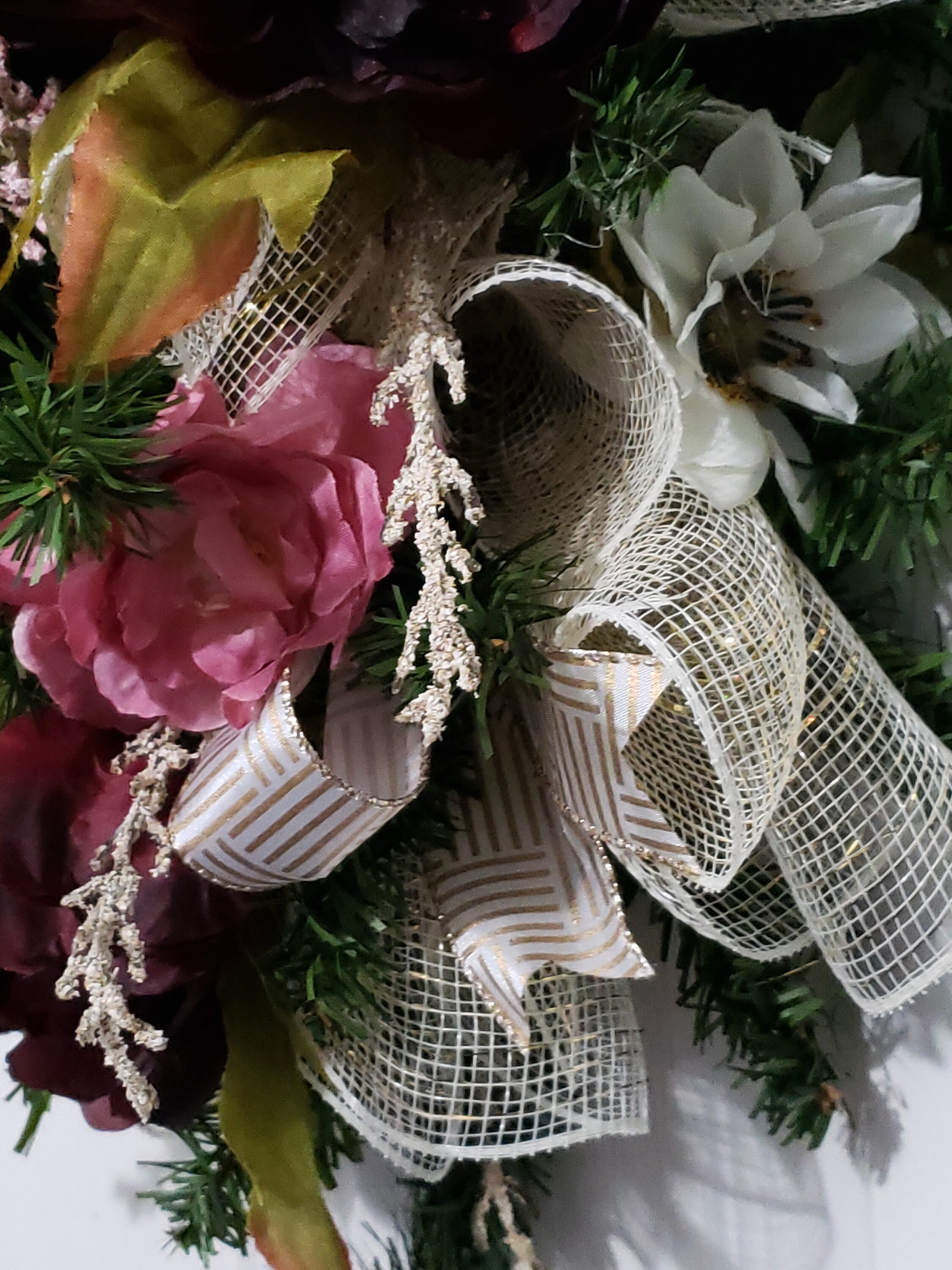 Fall Swag for Front Door Autumn Swag Burgundy Peony Swag | Etsy