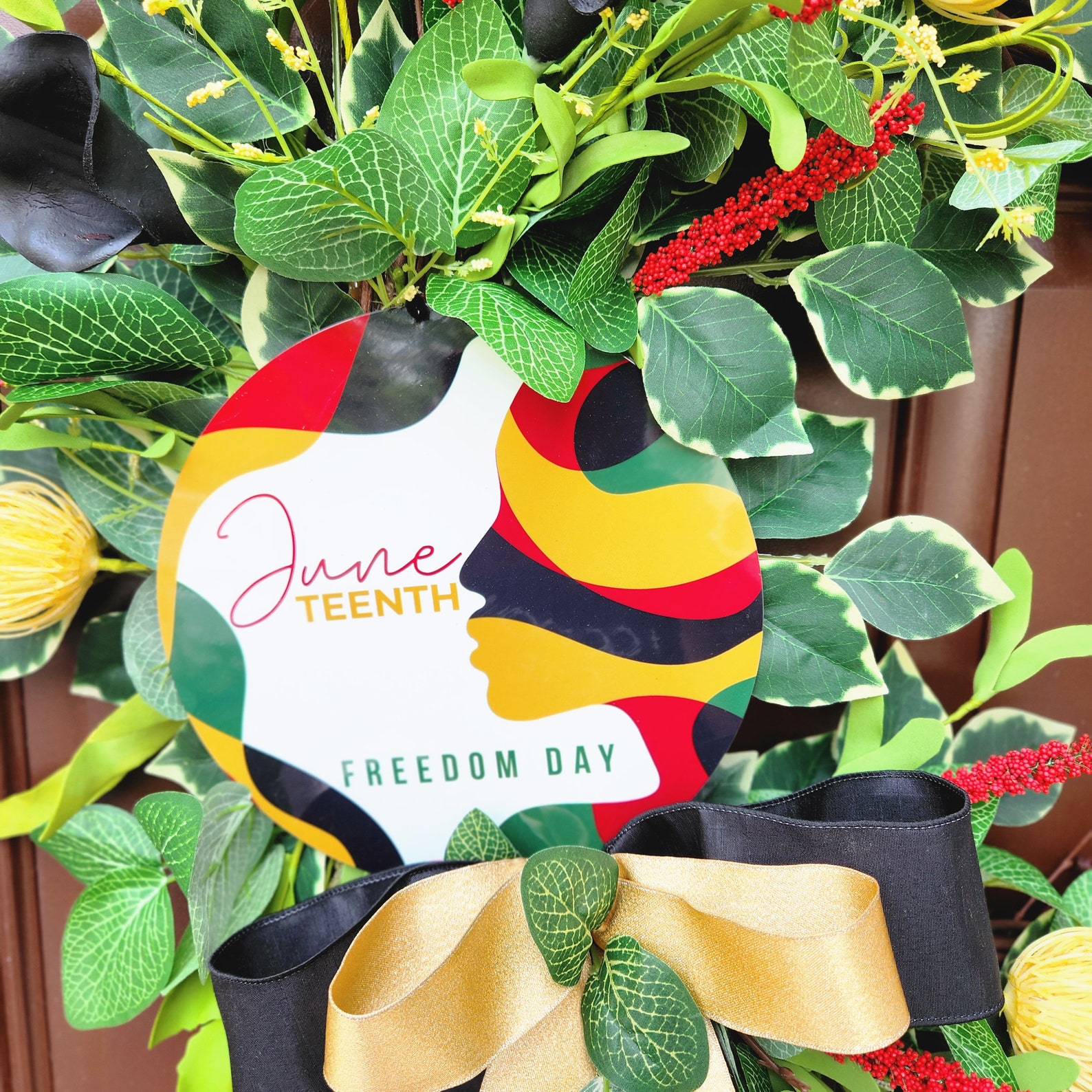 Juneteenth Wreath: Freedom Day Front Door Decor - Etsy