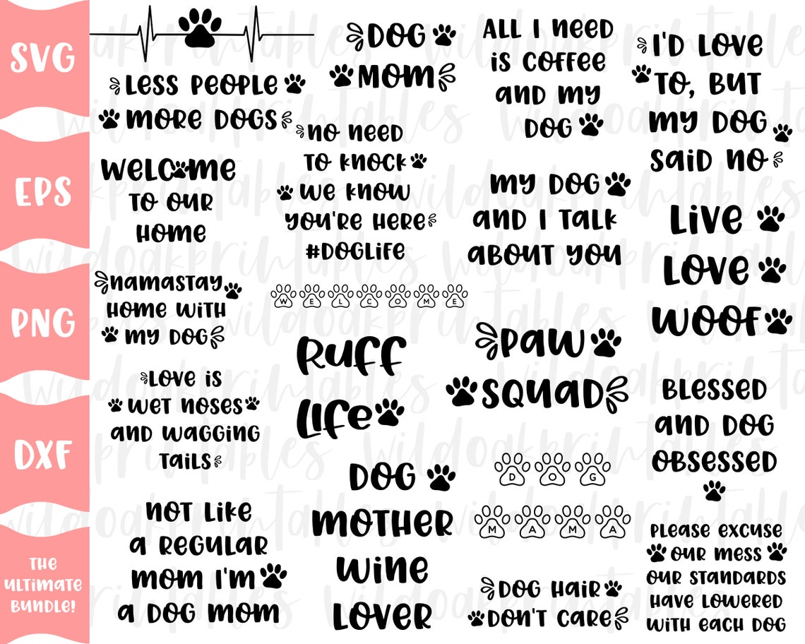 Dog Svg Bundle Dogs Svg Bundle Funny Dog Svgs Cute Dog - Etsy
