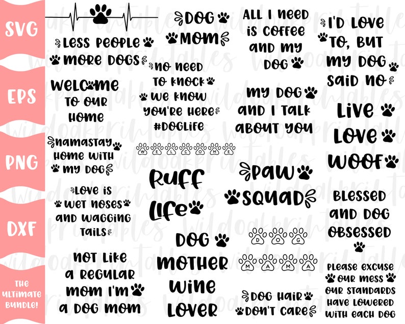 Hond svg bundel honden svg bundel grappige hond svgs - Etsy België