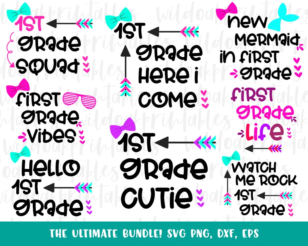 1st Grade Squad Svg, Back to School Svgs, 1st Grade Svgs, Hello First ...