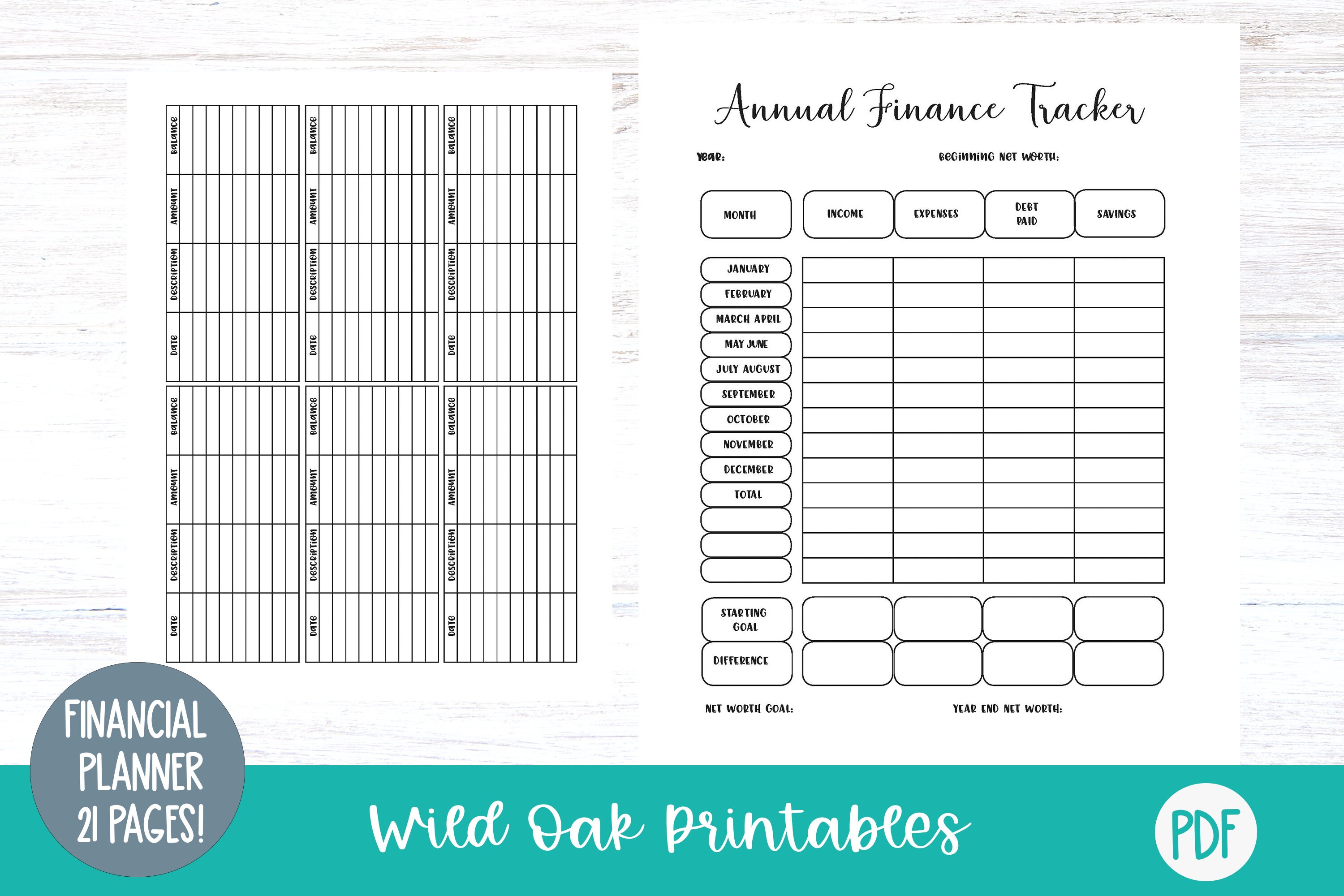 Financial Planner Bundle Printable Budget Planner Financial - Etsy