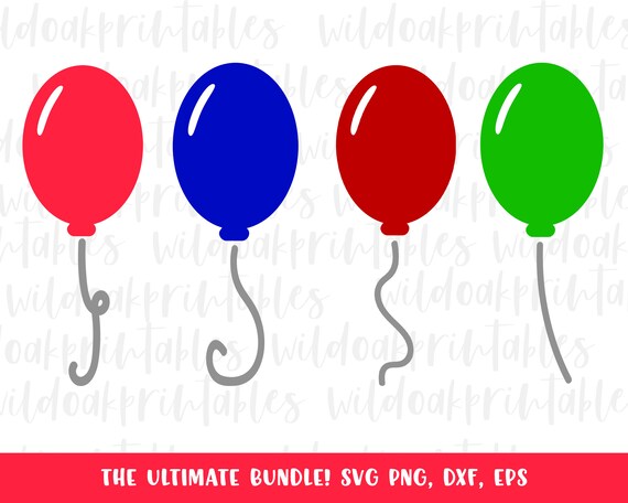 Globos de fiesta svg globos svg feliz cumpleaños svgs globo | Etsy