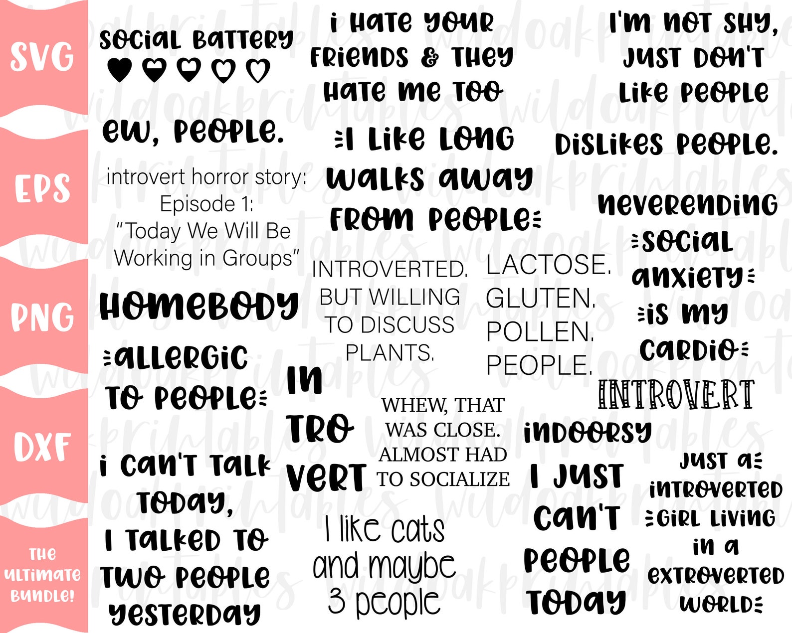 Introvert Svg Bundle Introverts Svg Funny Svg Sayings | Etsy