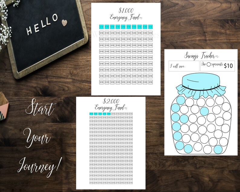 Financial Planner Bundle Printable, Budget Planner, Financial Savings ...