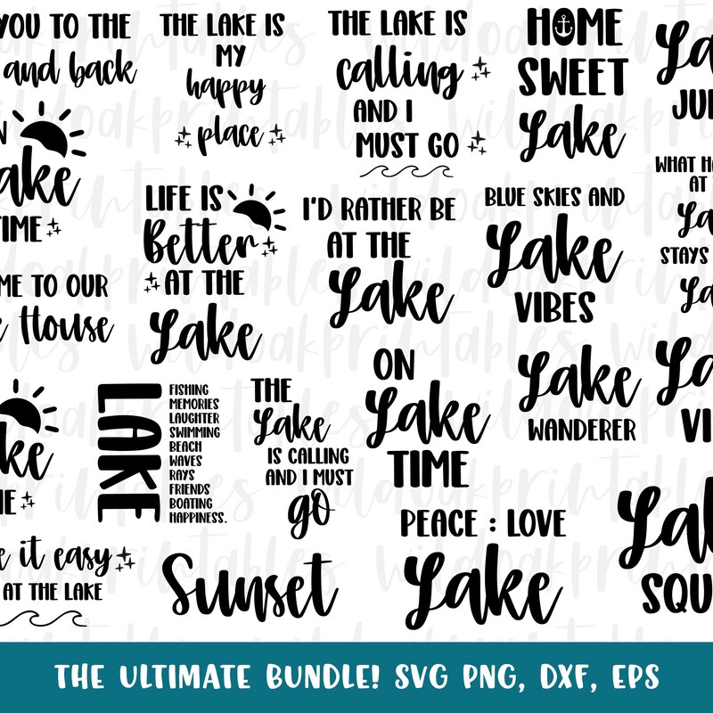 Lake Svg - Etsy