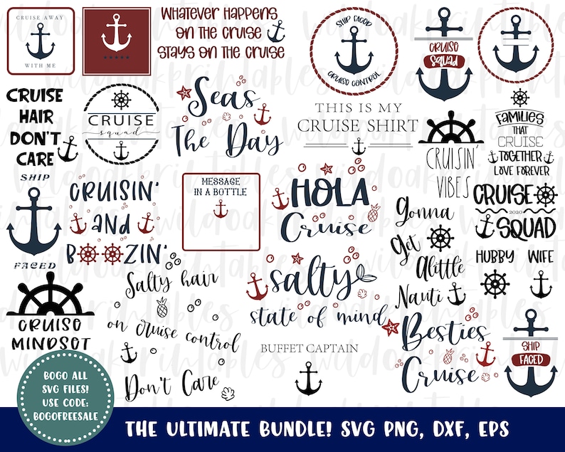 25 Cruise Svg Bundle, Funny Cruise Svg Files for Cricut, Sailor Svg ...