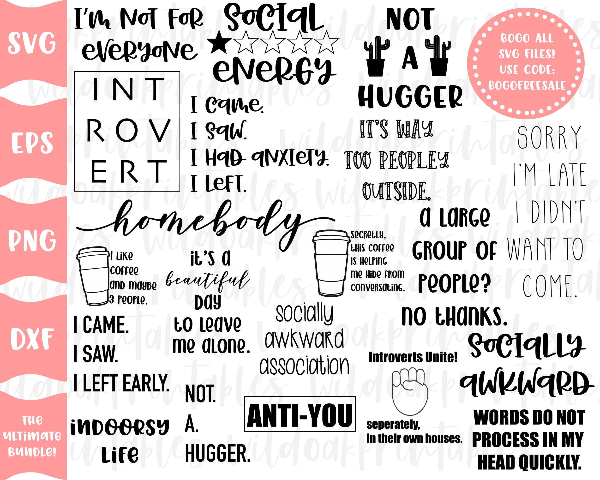 Introvert Svg Bundle Introverts Svg Funny Svg Sayings - Etsy Canada