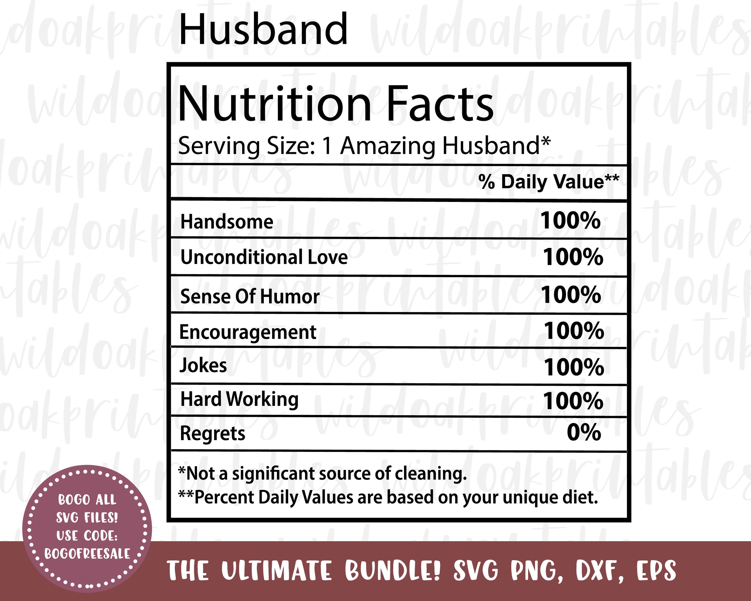Marriage Nutrition Facts Labels Svg Husband Svg Husband Etsy Canada