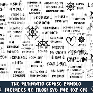 40 Cruise Svg Bundle, Funny Cruise Svg Files for Cricut, Sailor Svg ...