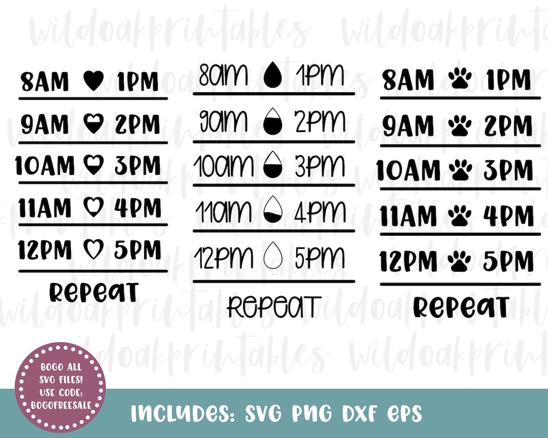 Water Bottle Tracker Svgs, Water Tracker Svg, Heart Water Tracker Svg ...