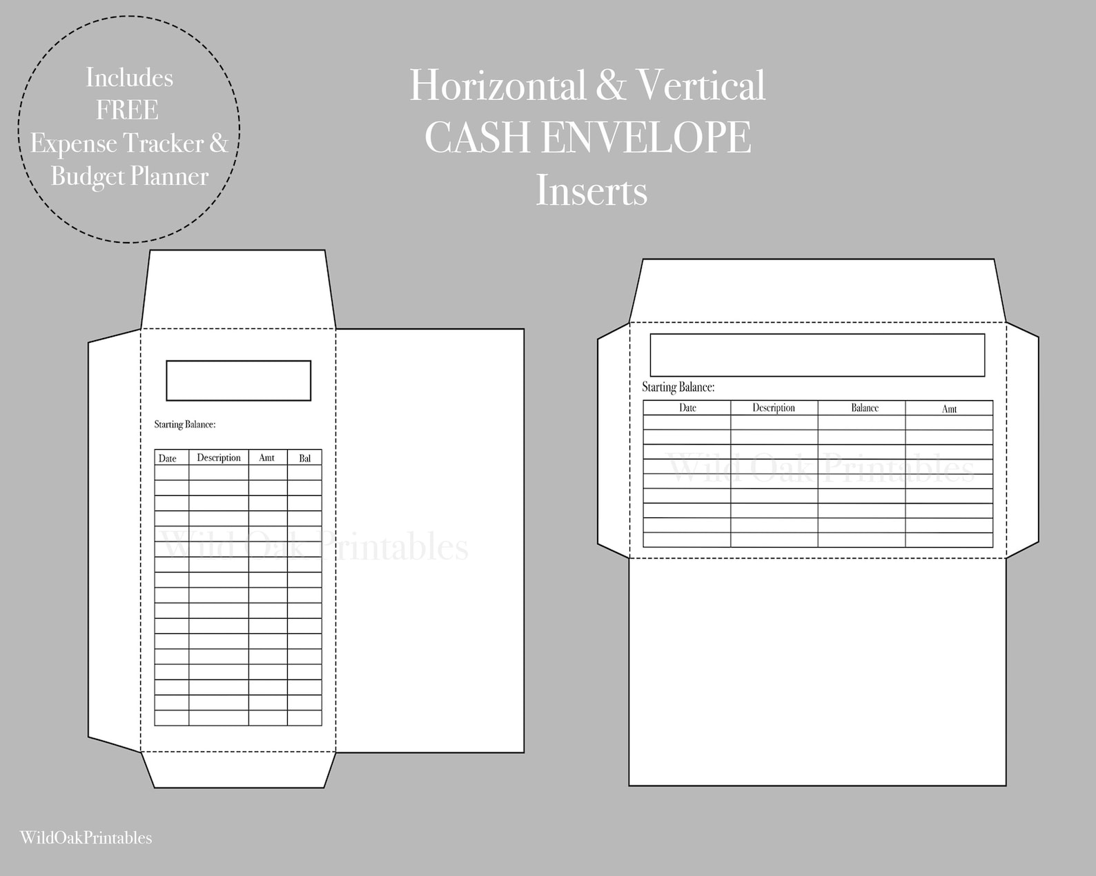 Cash Money Envelope Printable, Cash Envelope Wallet System, INSTANT ...