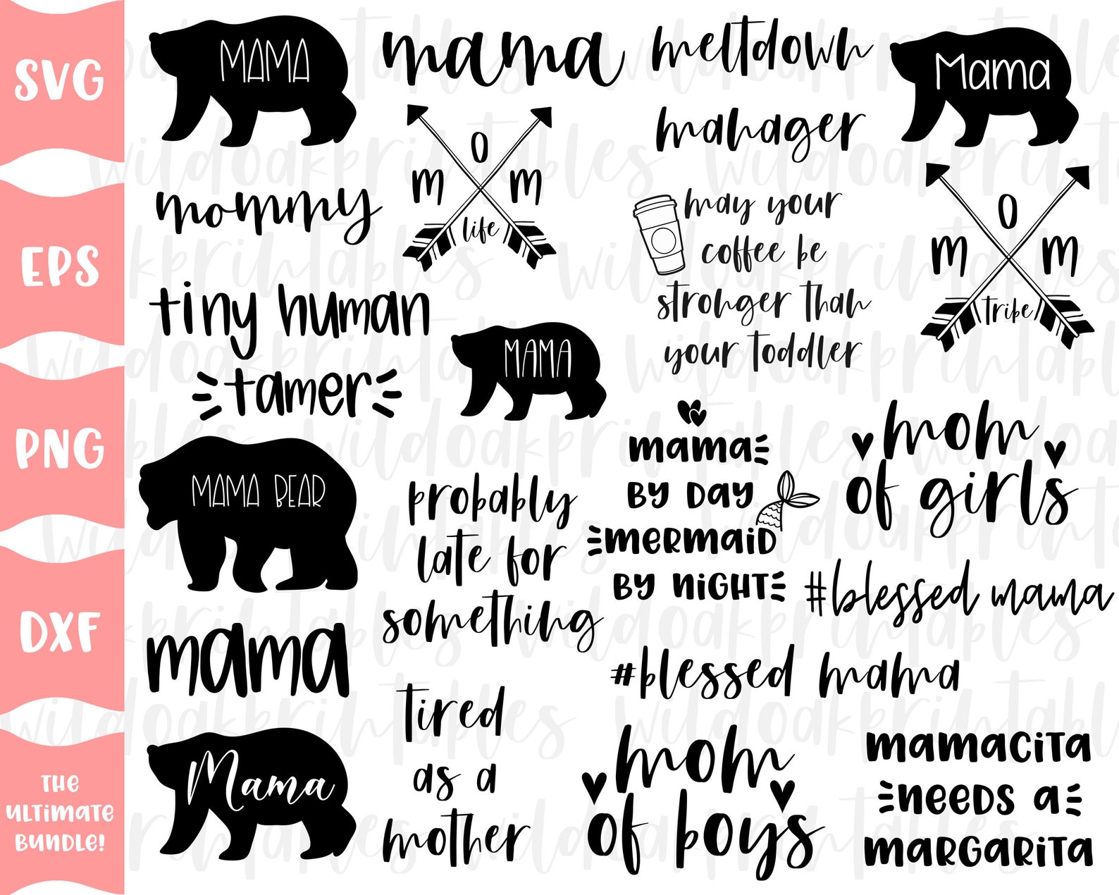 Mama Svg Bundle, Mommy Svg Bundle, Mommy Svgs, Mama Ill Be There for ...