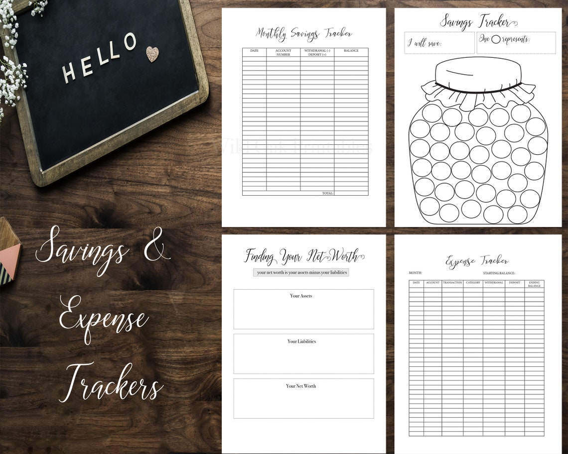 Financial Planner Bundle Printable, Budget Planner, Financial Savings ...