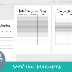 Weekly Meal Plan Bundle Printable, Food Budget Planner, Food Savings ...