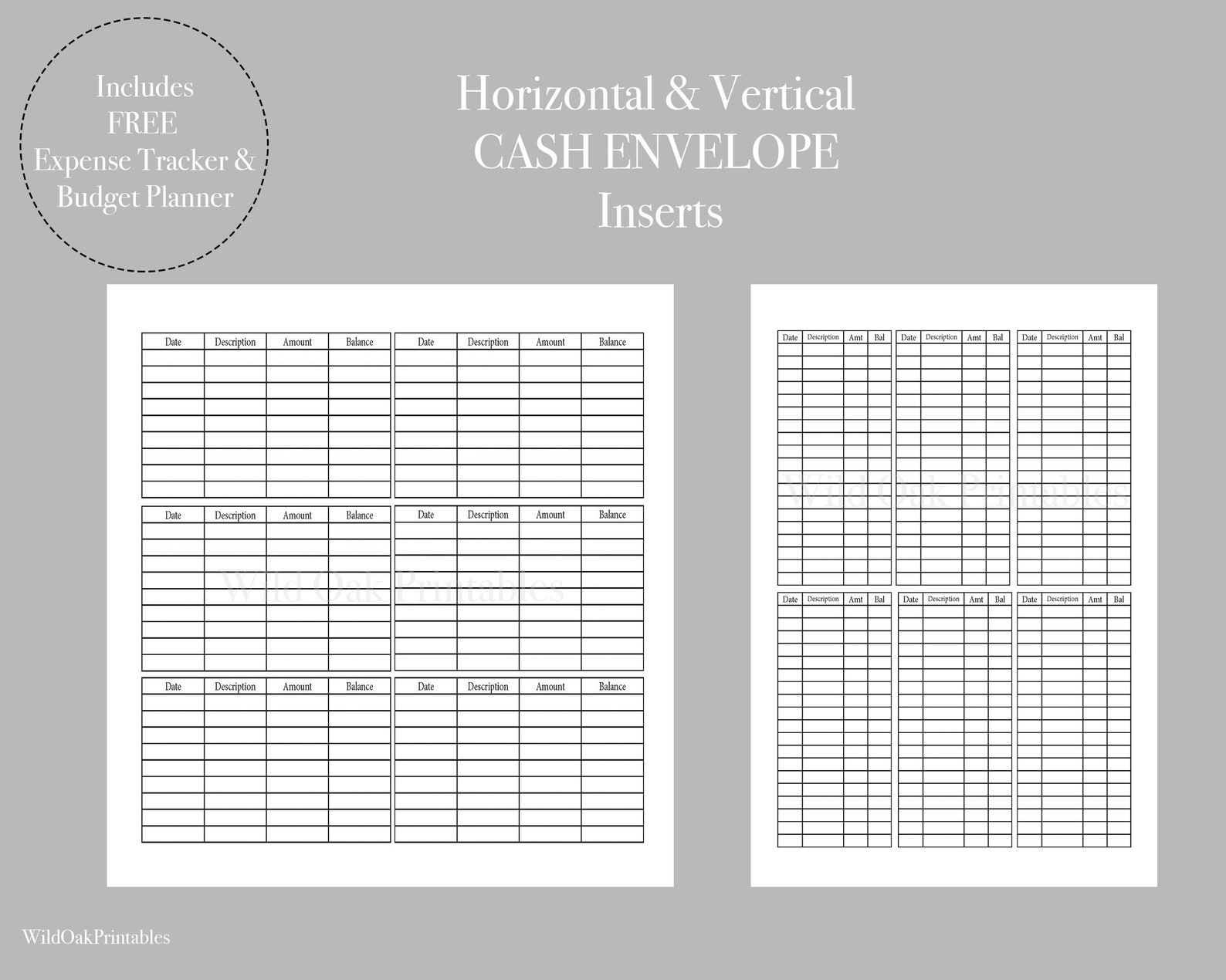 Cash Money Envelope Printable, Cash Envelope Wallet System, INSTANT ...