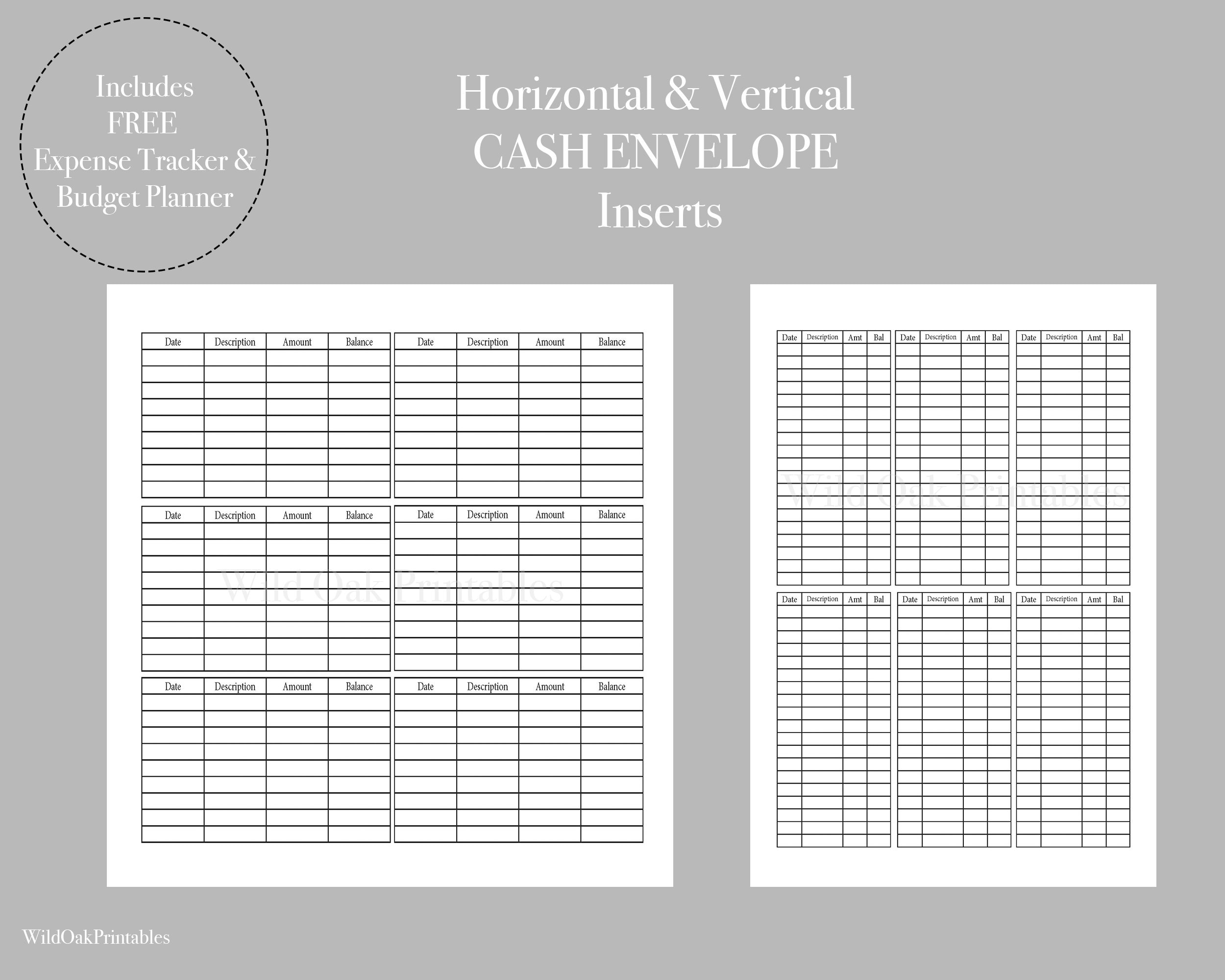 Cash Money Envelope Printable, Cash Envelope Wallet System, INSTANT ...
