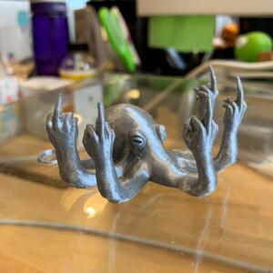 Fucktopus Octopus Middle Finger Vulgar Desk Ornament Meme Prank 3D ...