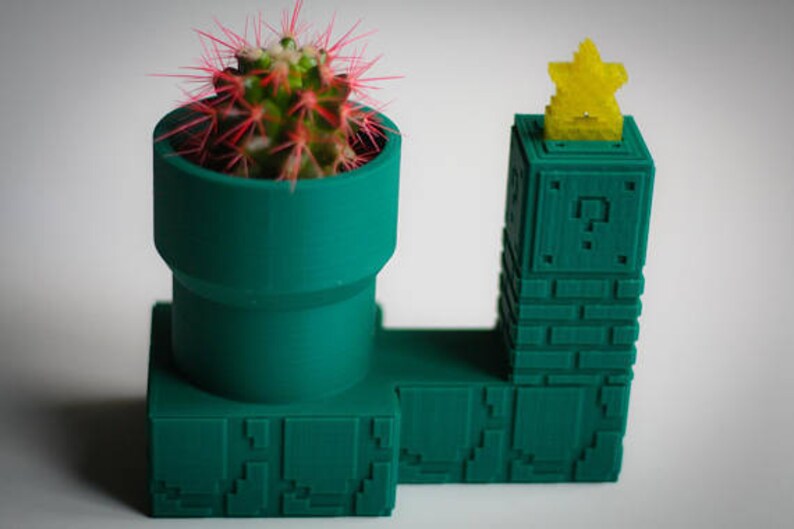 Super Mario Mario Planter Nintendo Geeky Decor Home - Etsy