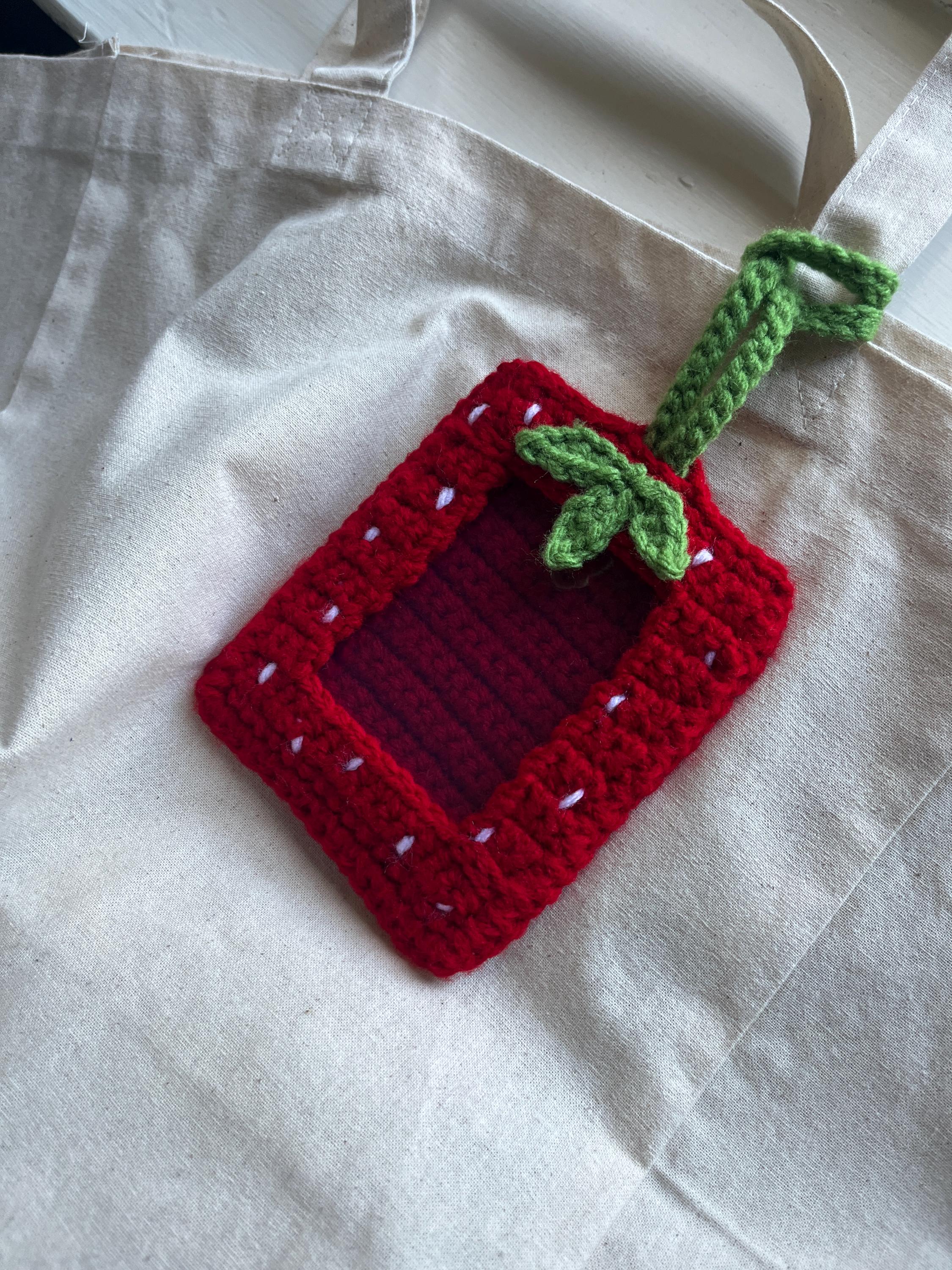 Strawberry Photocard Holder DIY Crochet Kpop Photocard ID Toploader ...