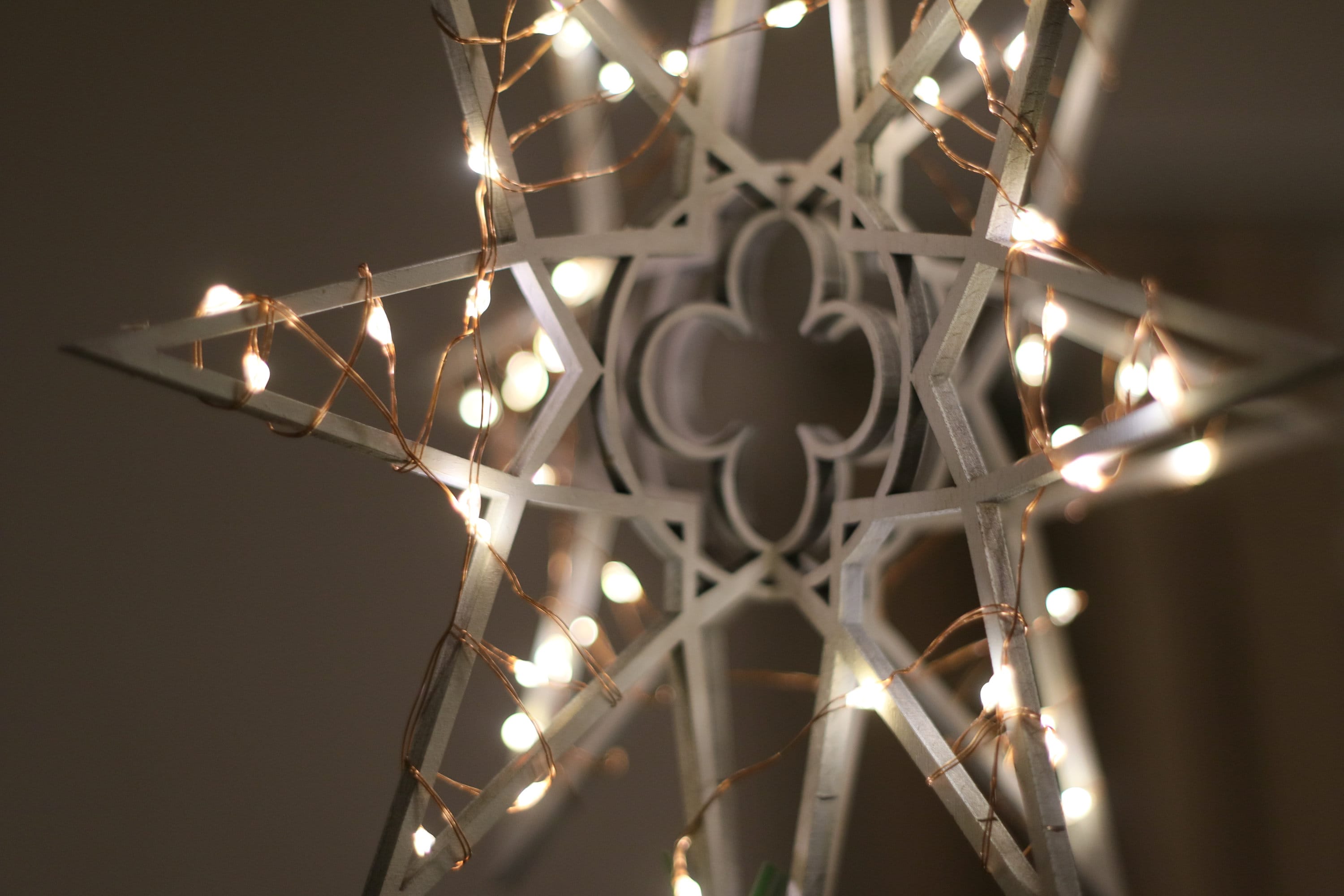 Cross-centered Star Tree Topper LED - Etsy