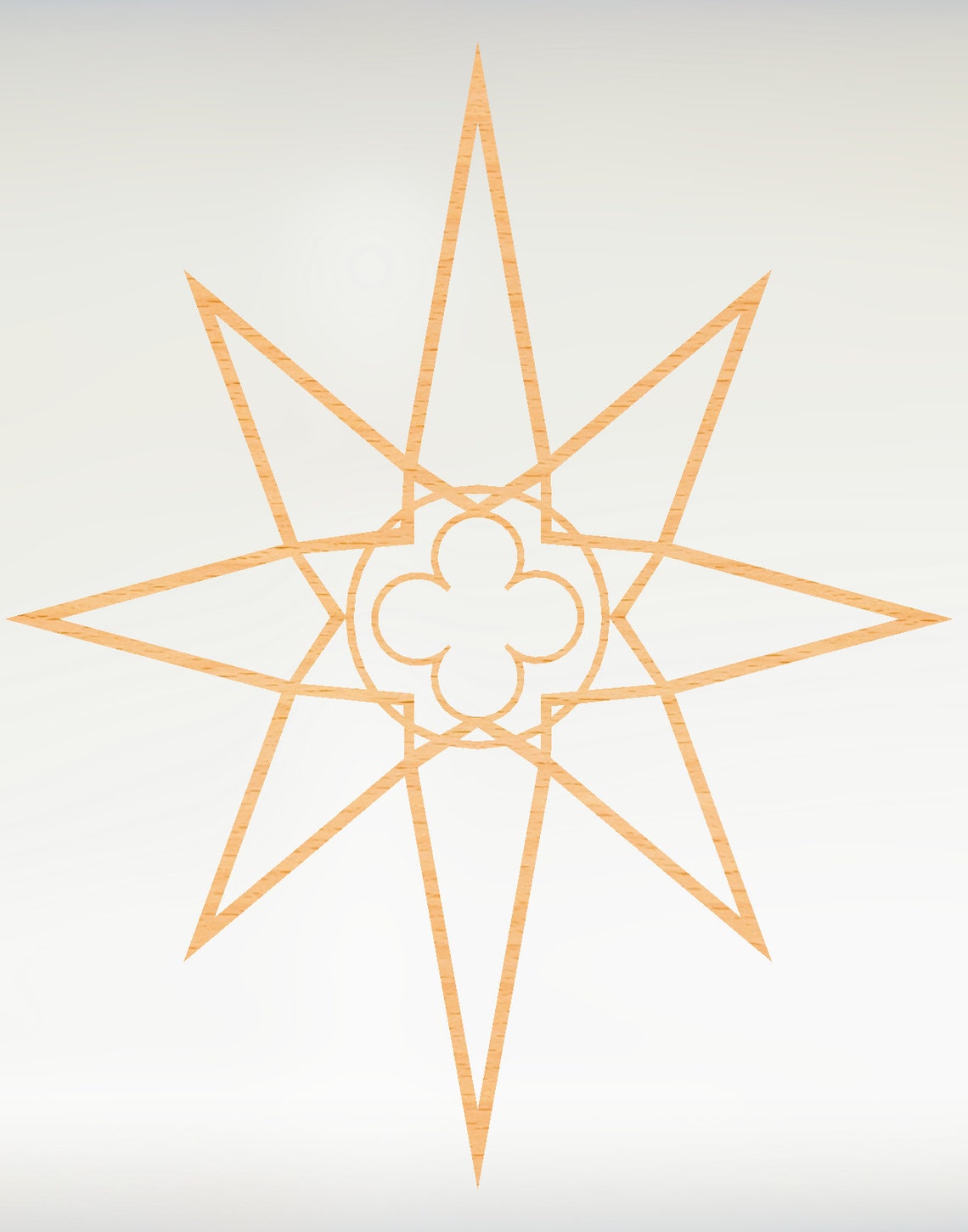 Star With Cross - Christmas Tree Topper [digital File] - Etsy