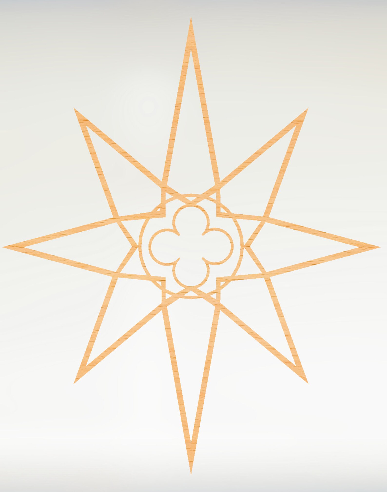 Star With Cross - Christmas Tree Topper [digital File] - Etsy