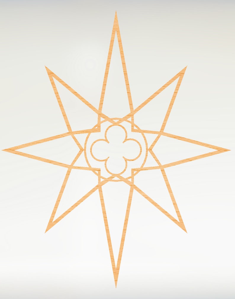 Star With Cross - Christmas Tree Topper [digital File] - Etsy