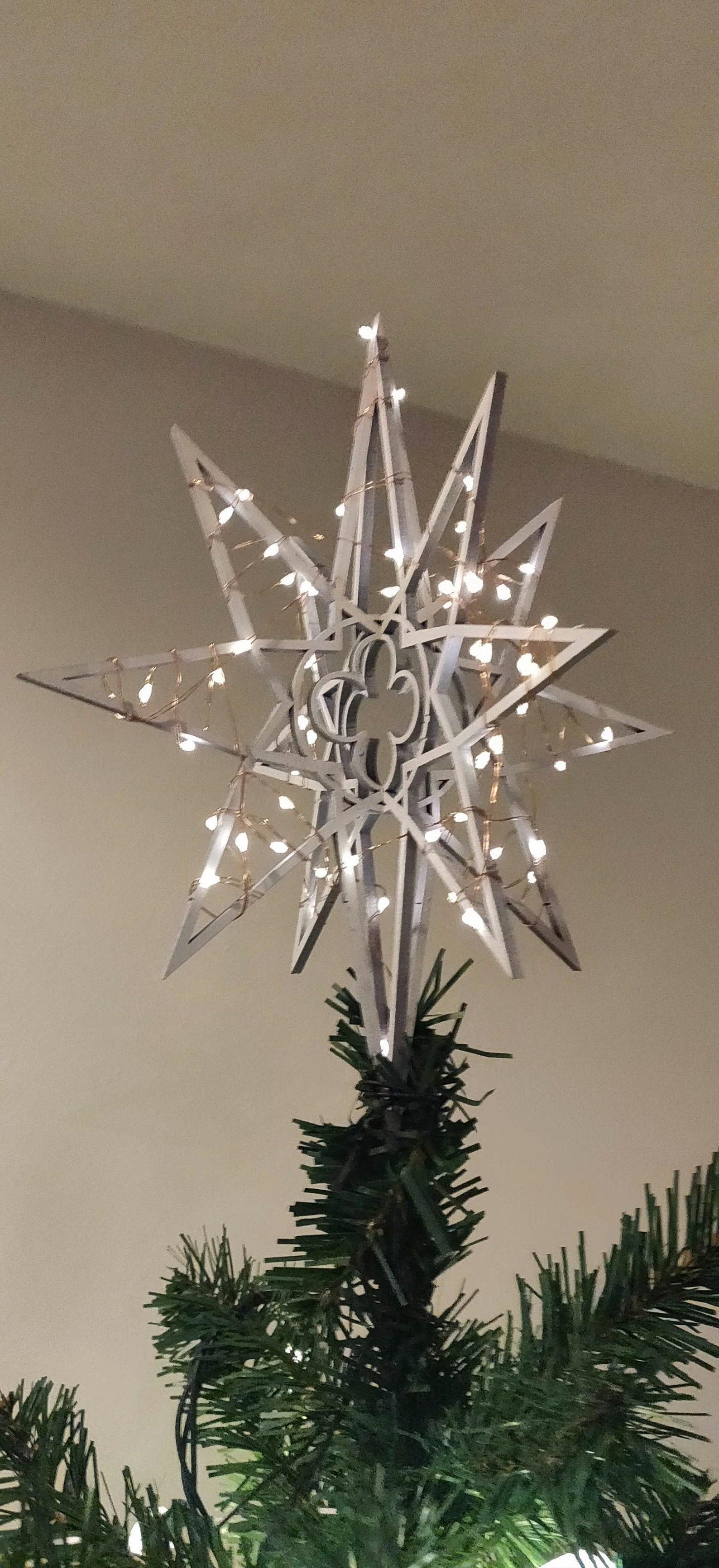 Star With Cross - Christmas Tree Topper [digital File] - Etsy