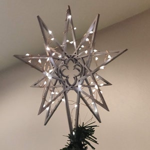 Star With Cross - Christmas Tree Topper [digital File] - Etsy