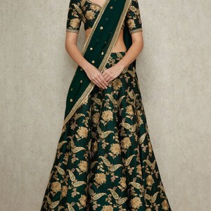 Green Lehenga Choli for Women Ready to Wear Custom Size - Etsy