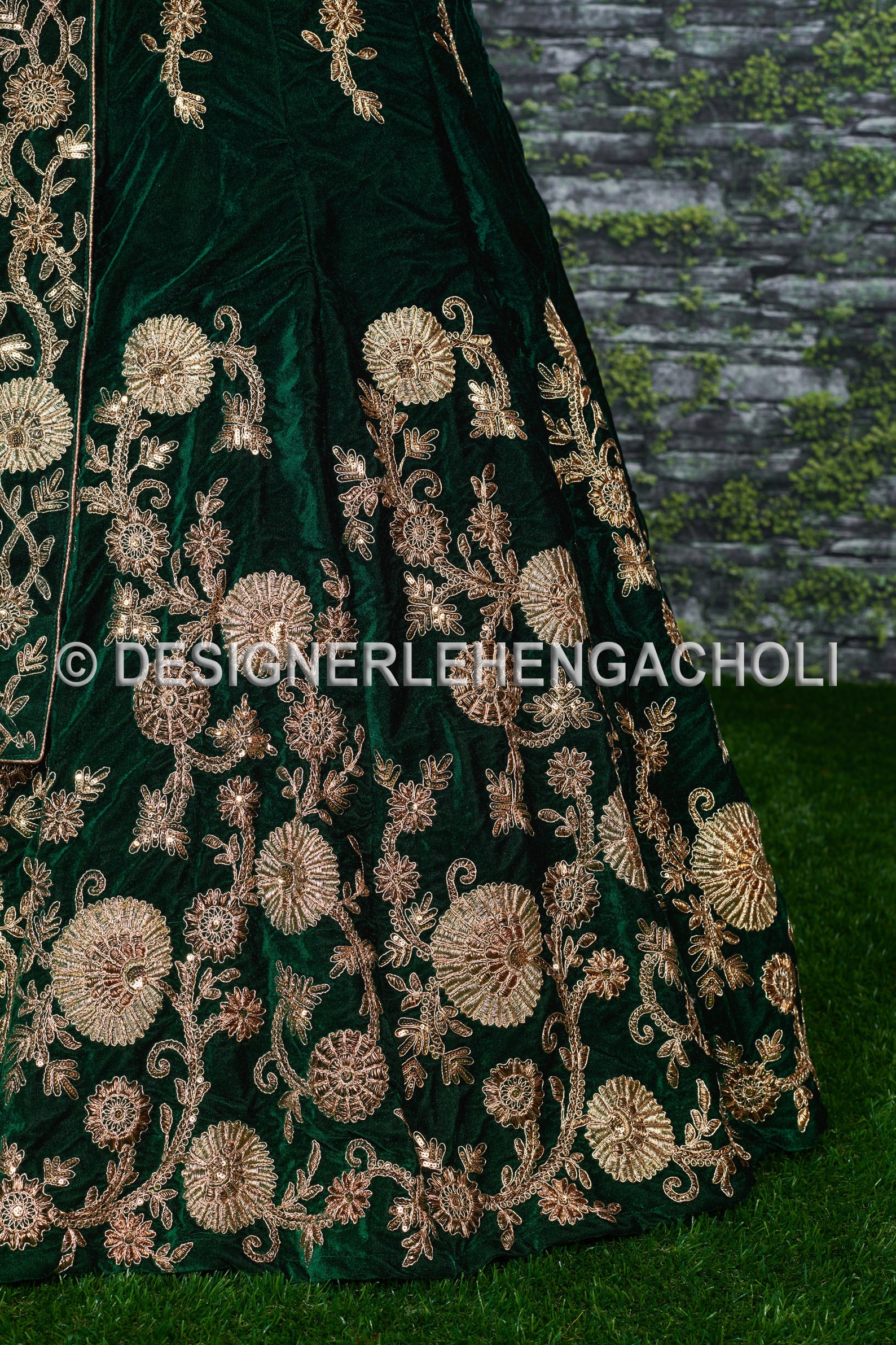 Dark Green Lehenga Choli for Women Ready to Wear Custom Size - Etsy