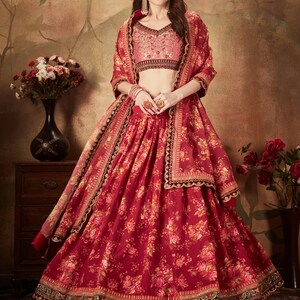 Designer Maroon Lehenga Choli for Women Ready to Wear Custom - Etsy