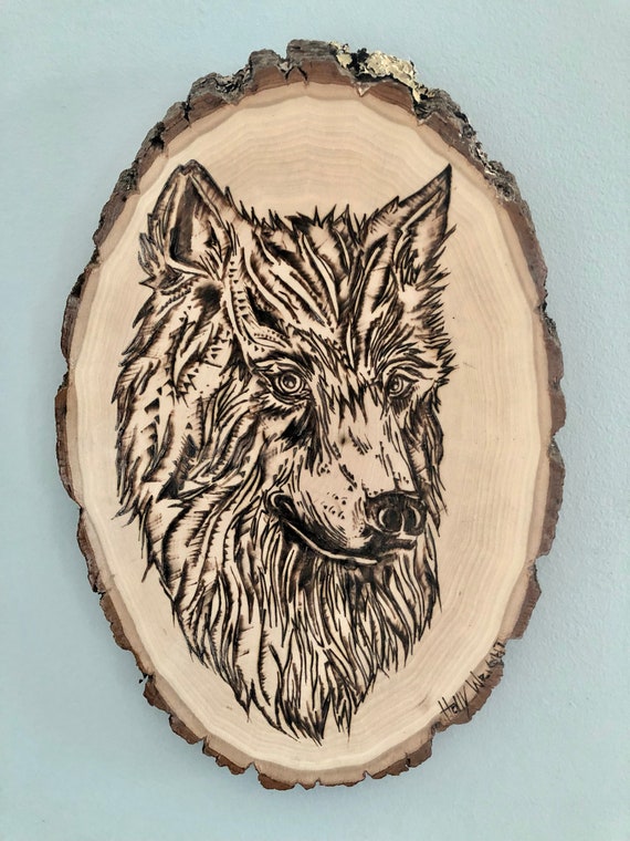 Wolf Portrait Wood Burn | Etsy