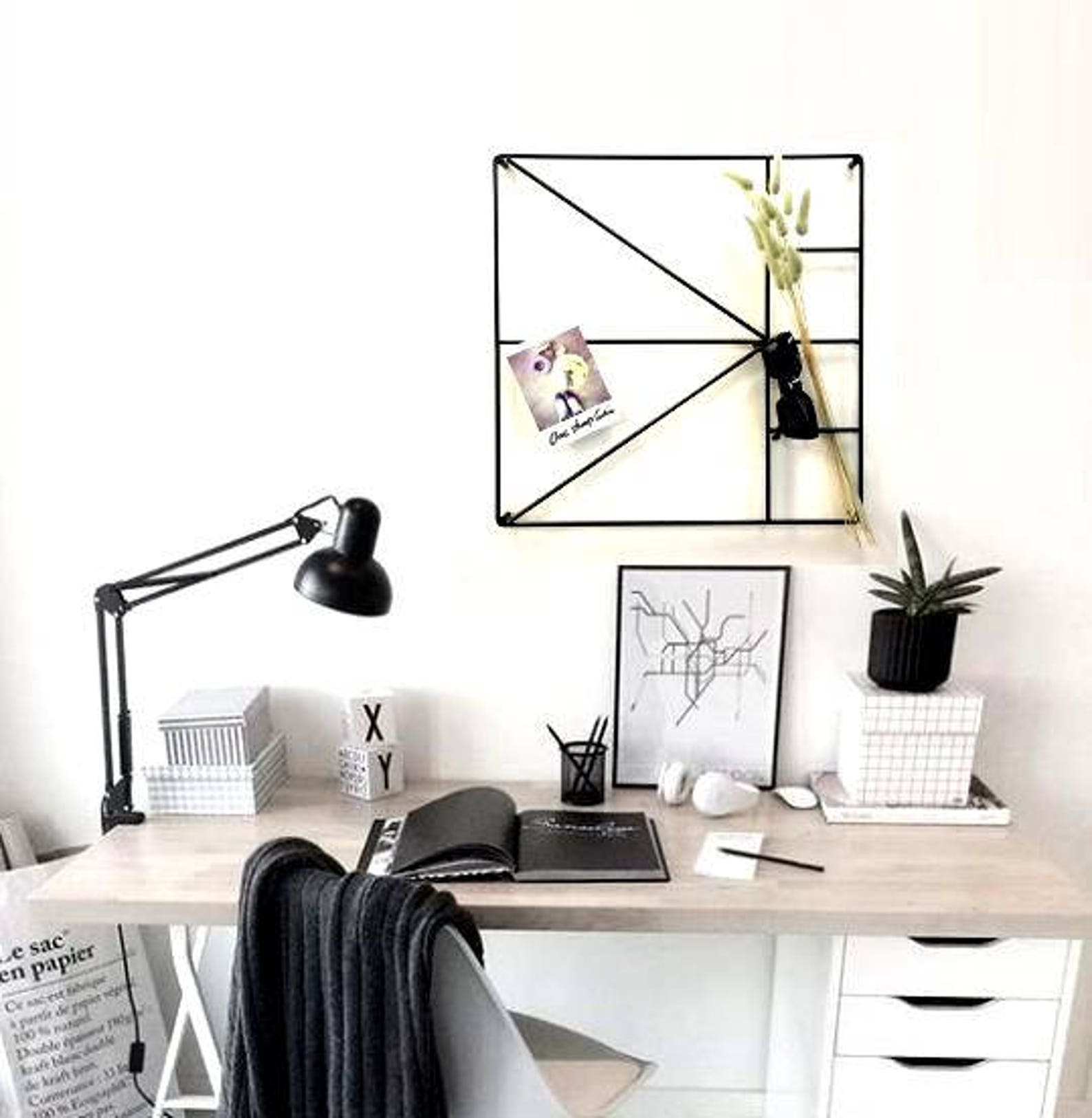 PERSA copper Wall Grid Geometric Mesh Memo Board Display Panel | Etsy