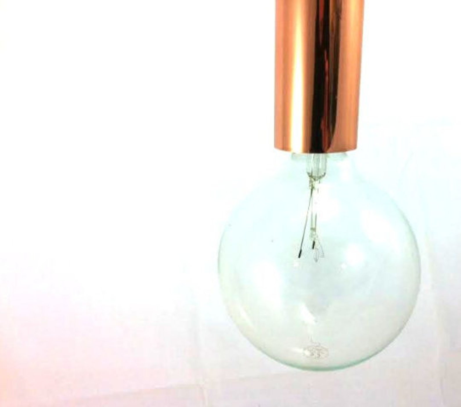 LONG TUBE COPPER Rose Gold Tube Pendant Light Minimal - Etsy