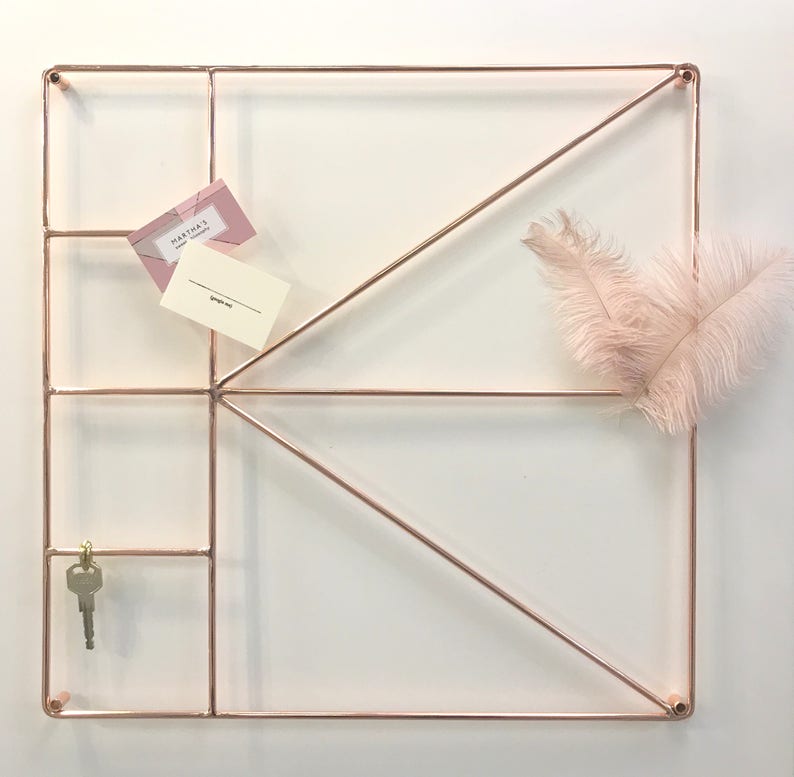PERSA copper Wall Grid Geometric Mesh Memo Board Display Panel | Etsy