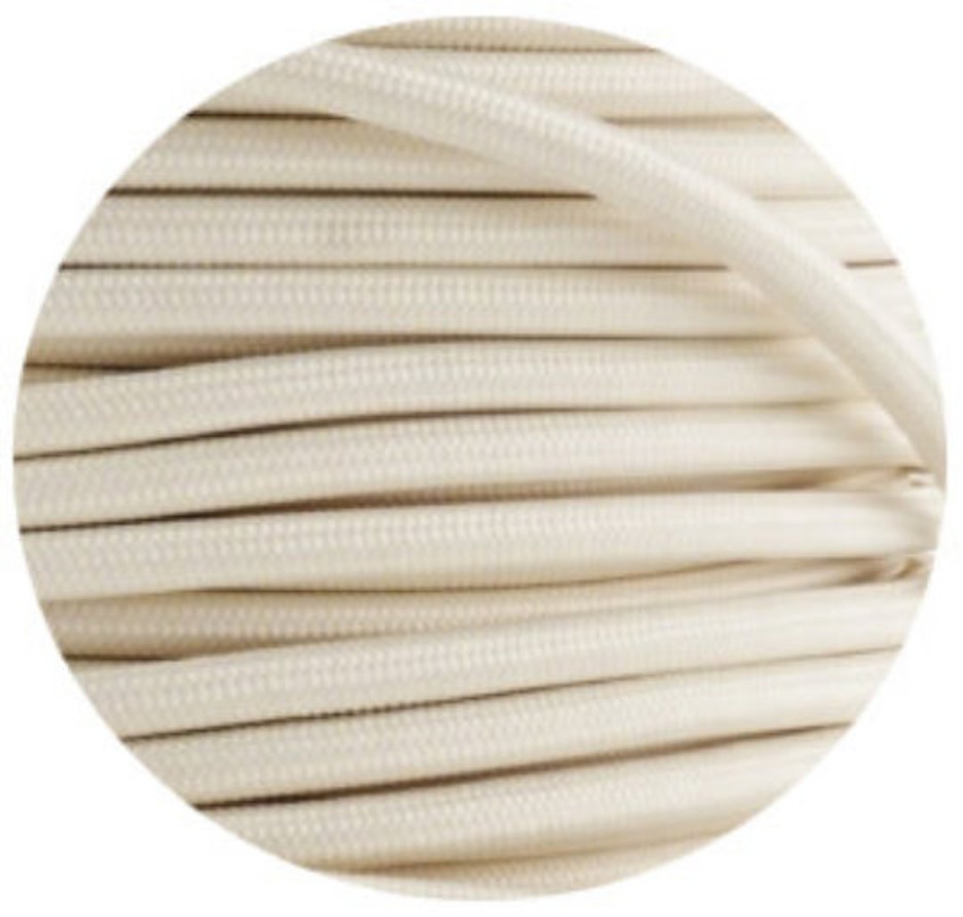 Fabric Textile Cable Wire for Lighting Round 2x0.75 in WHITE - Etsy