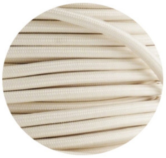 Fabric Textile Cable Wire for Lighting Round 2x0.75 in WHITE | Etsy