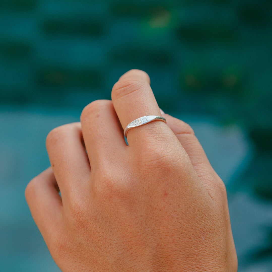 Surf Ring Word Rings Stacking Ring Adjustable Ring Surf - Etsy