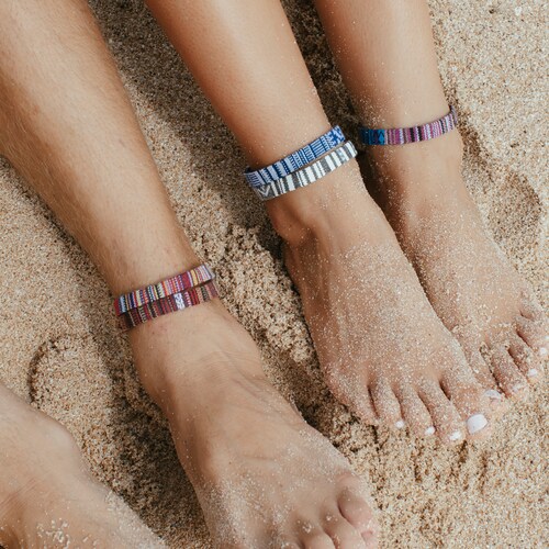 Friendship Ankle Bracelet Woven Anklet Threaded Anklet - Etsy