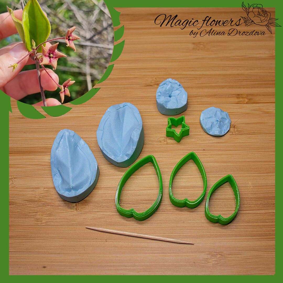 Indian Swallowwort Flower Veiner and Cutter Set: Polymer Clay, Fondant ...
